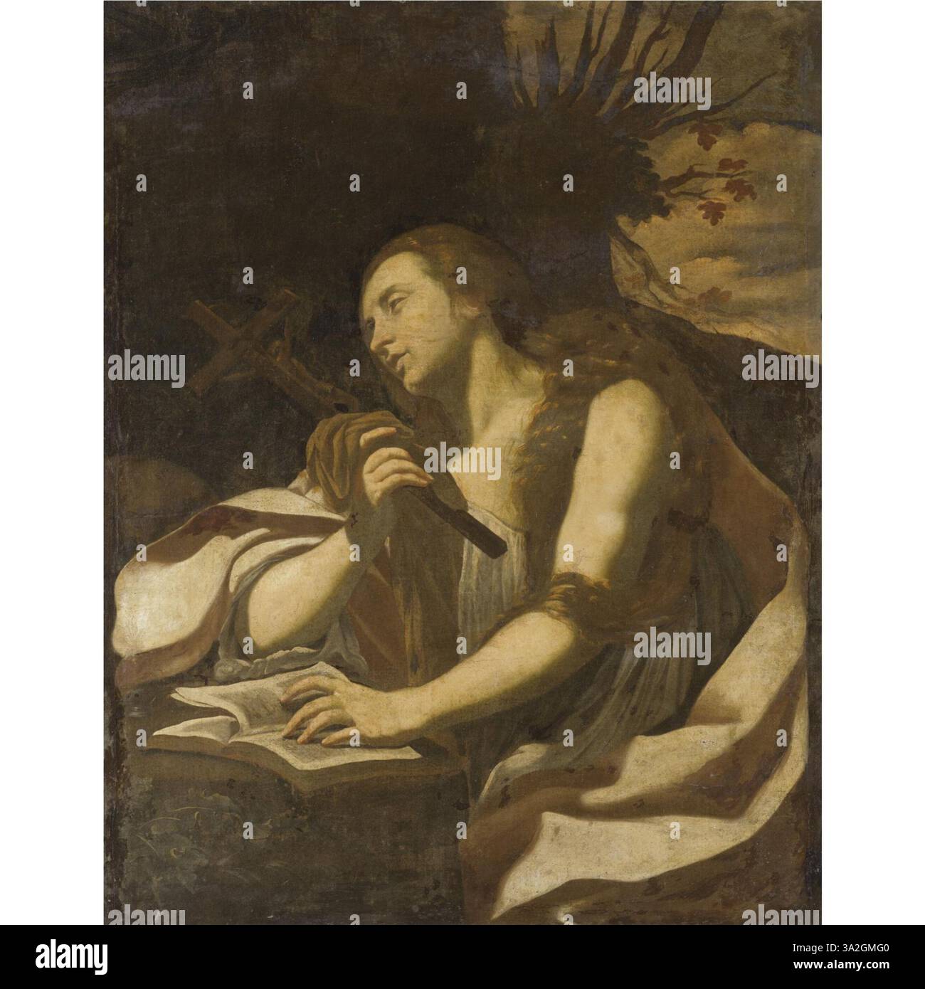 The penitent Magdalene is shown in this artwork, symbolizing repentance ...