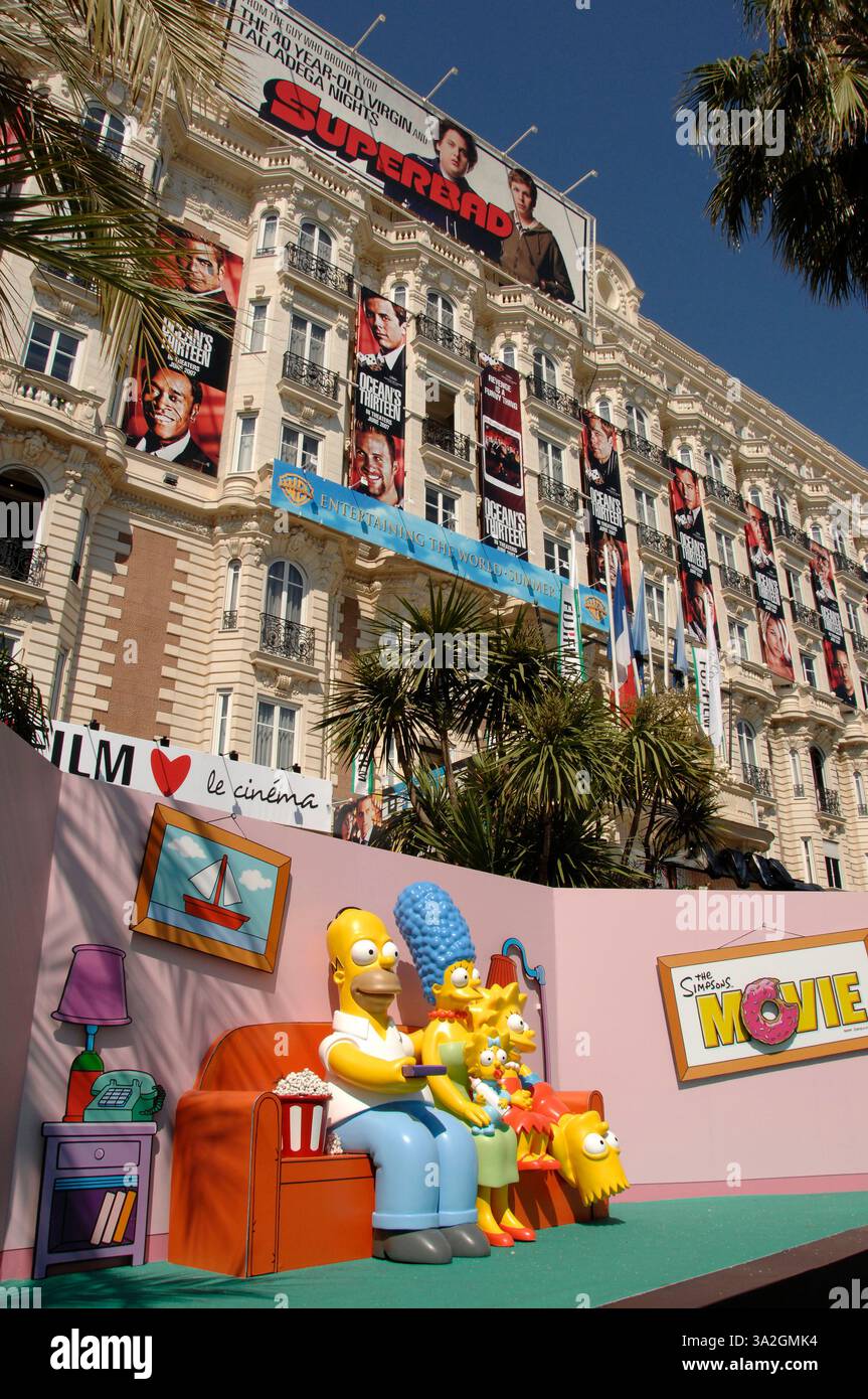 THE SIMPSONS MOVIE .display outside the Carlton Hotel during the 60th ...