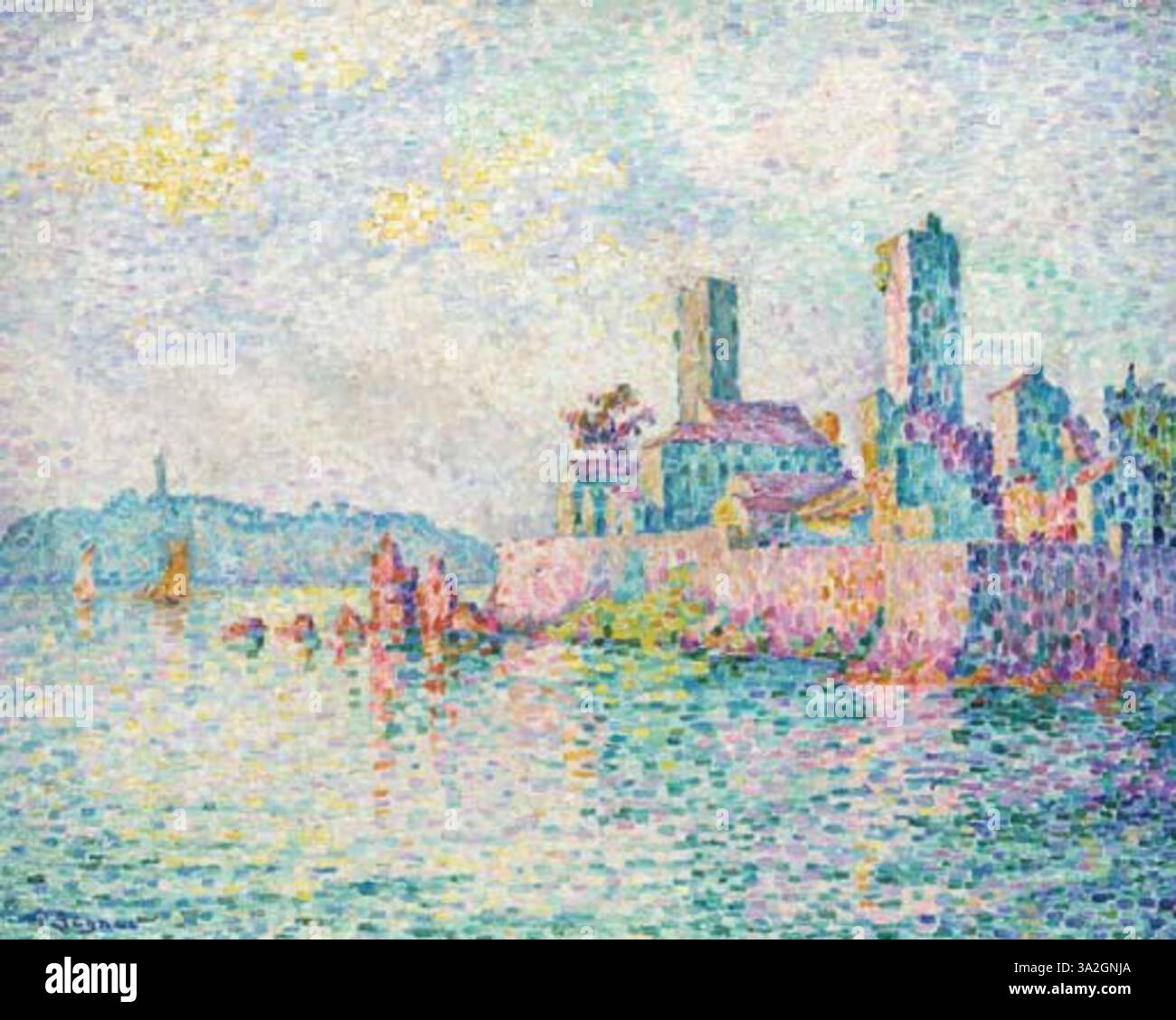 This 1911 work features the towers of Antibes, rendered with pointillism, showing the interplay ...
