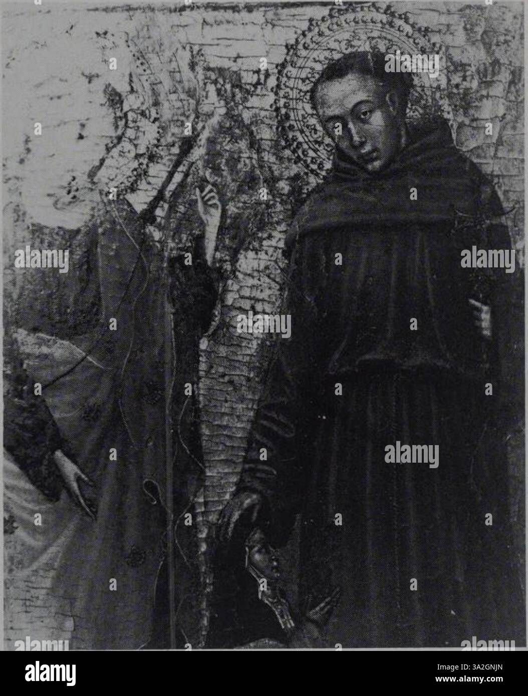 In this piece, Tommaso da Modena portrays religious figures with ...
