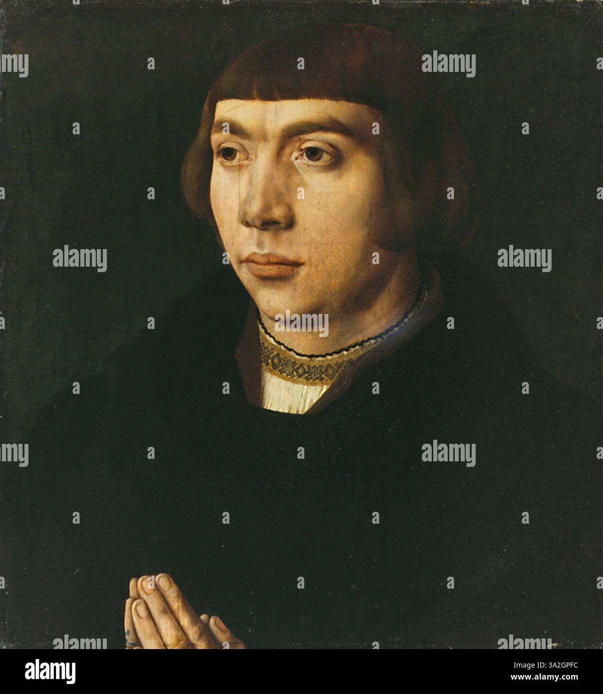 This portrait features a man in prayer, rendered by Gossaert around ...