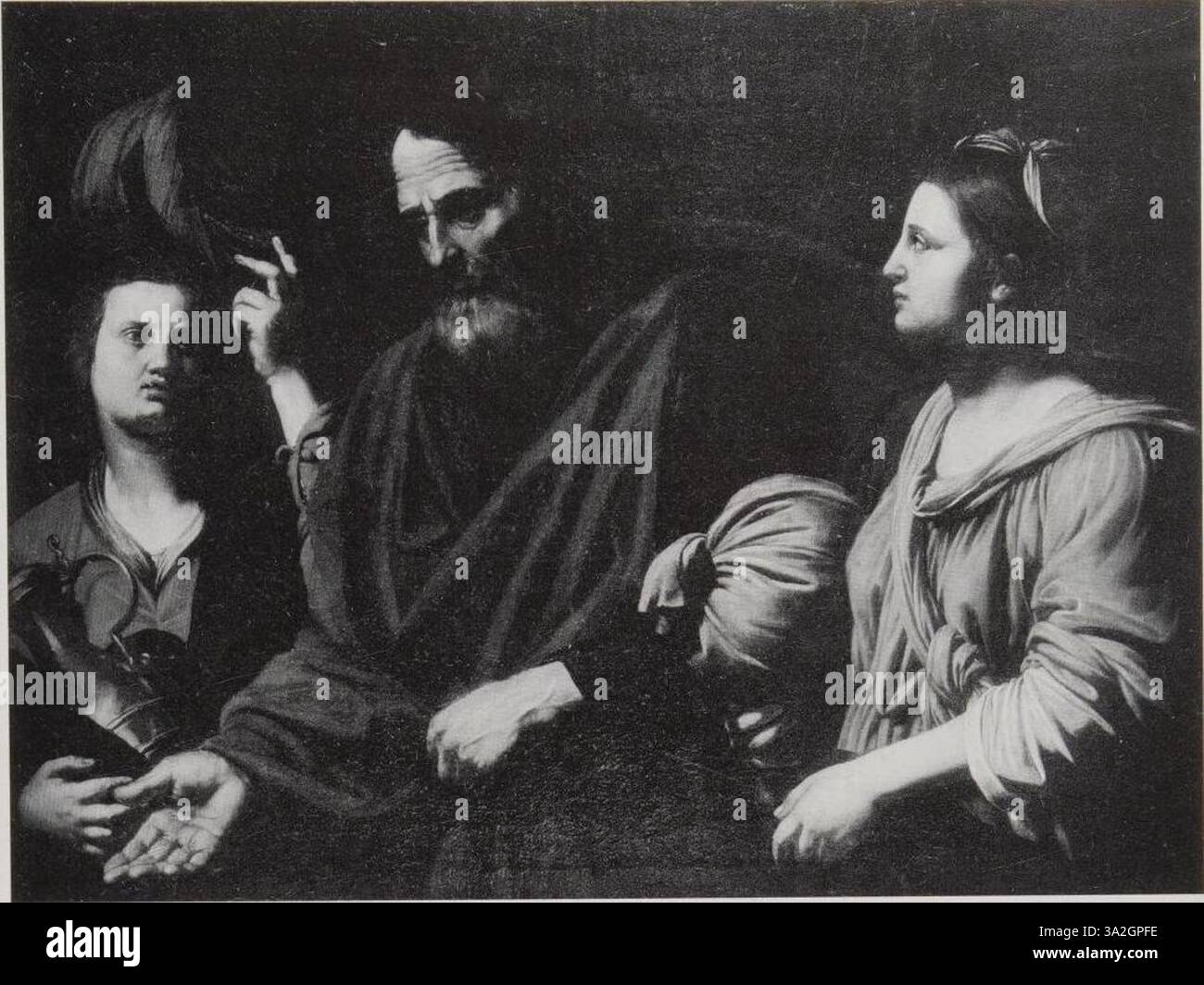 This Caravaggio painting uses stark contrasts of light and shadow to ...