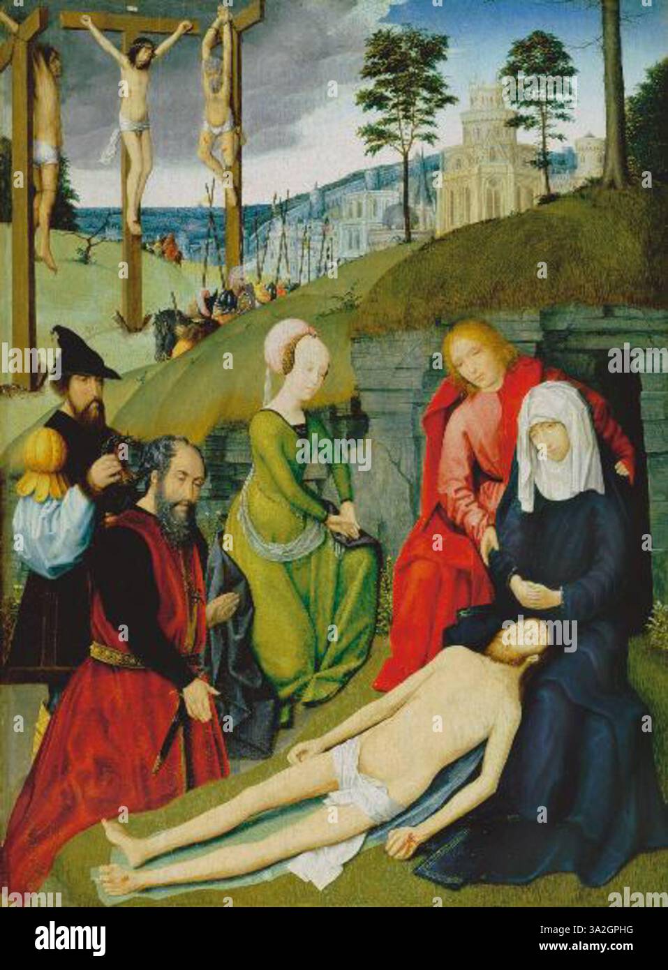 Jan Provoost's Beweinung Christi (Lamentation of Christ) from around 1490 depicts the sorrowful ...