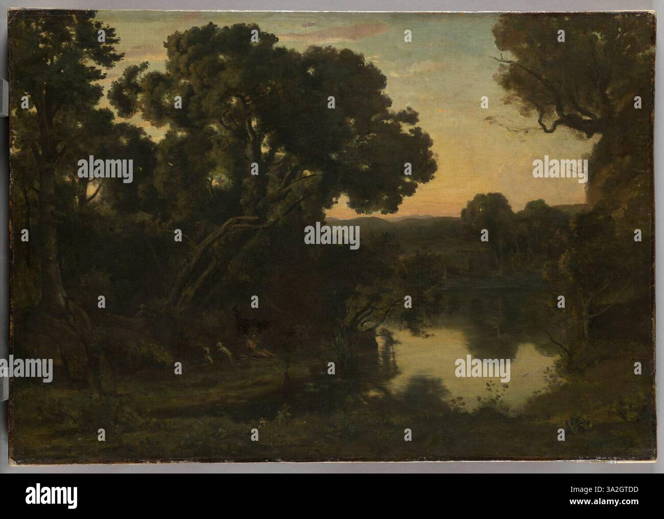 'Paysage au chevrier' shows a shepherd in a rural landscape, surrounded ...