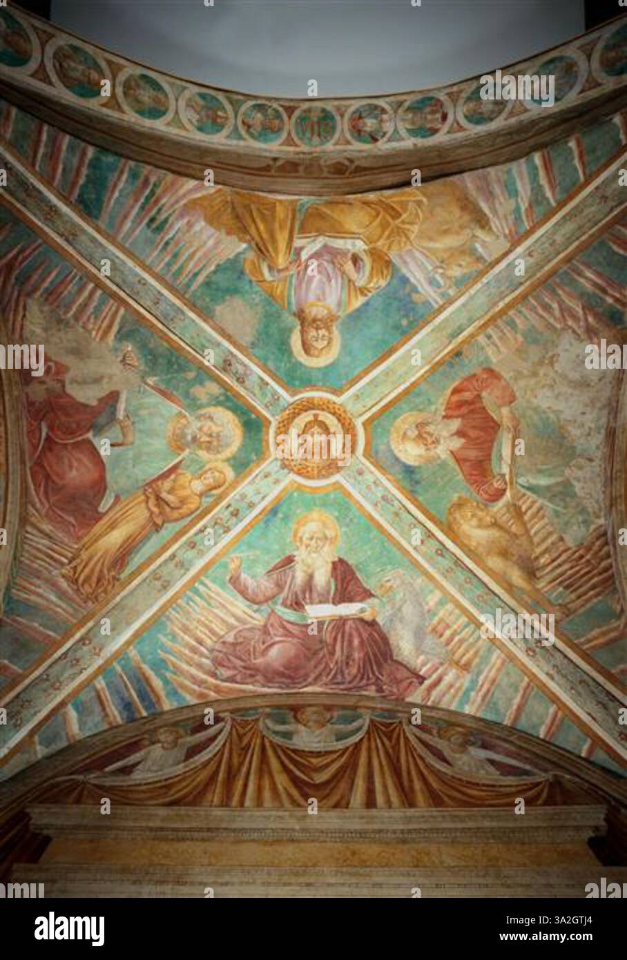 This ceiling painting by Benozzo Gozzoli, titled ‘Plafond avec les ...