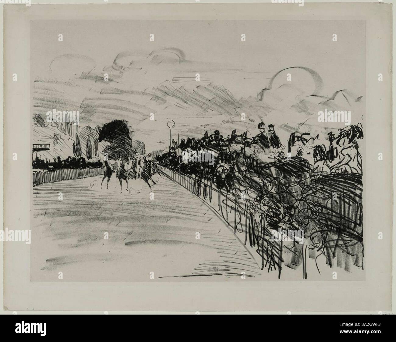 'The Races' by Edouard Manet captures a dynamic moment at a horse race ...