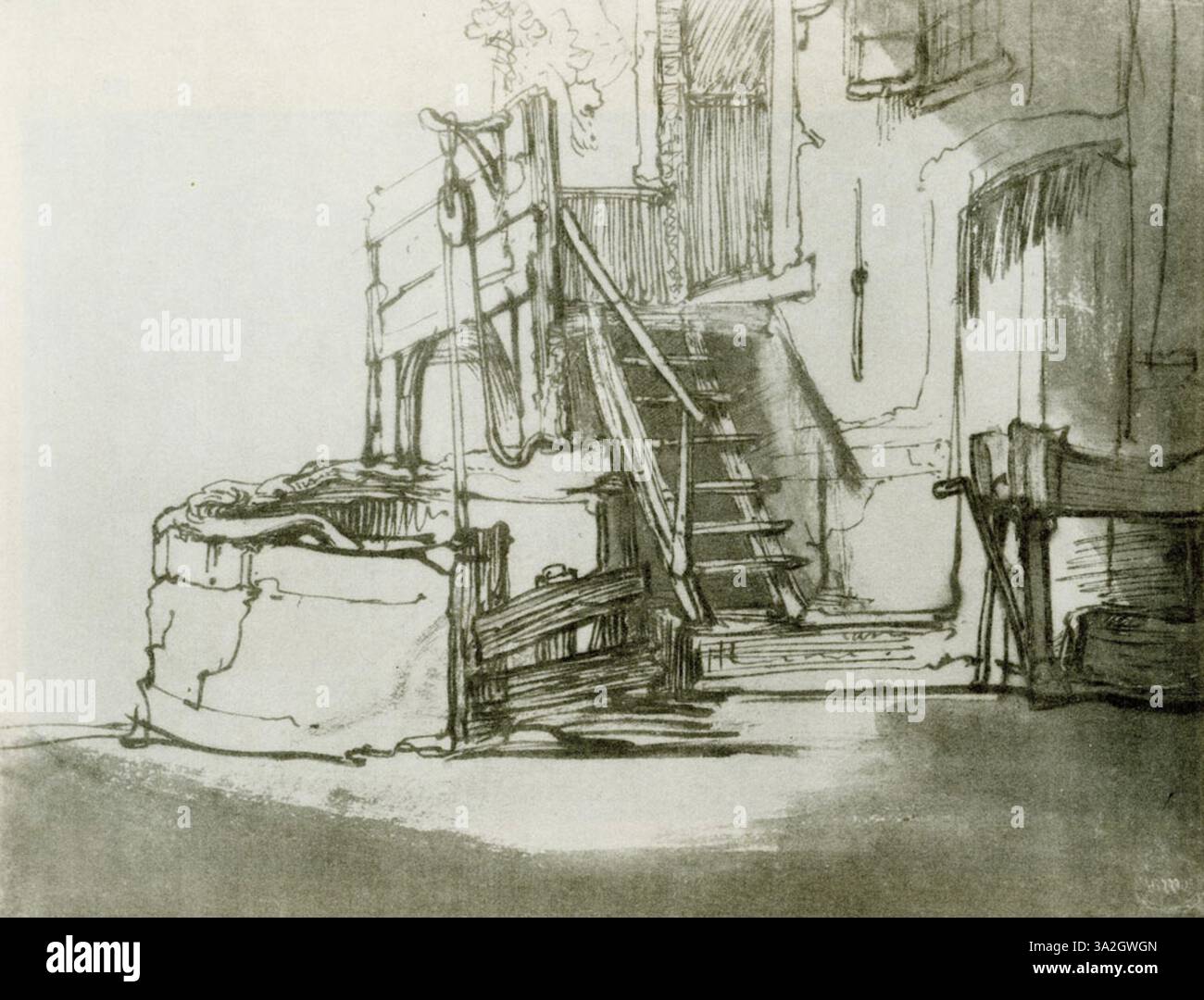 This artwork by Rembrandt, created between 1606 and 1669, demonstrates ...