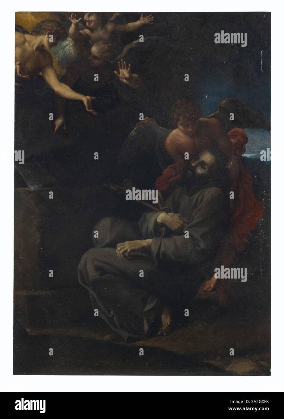 In this dramatic painting, Carracci portrays Saint Francis in the ...