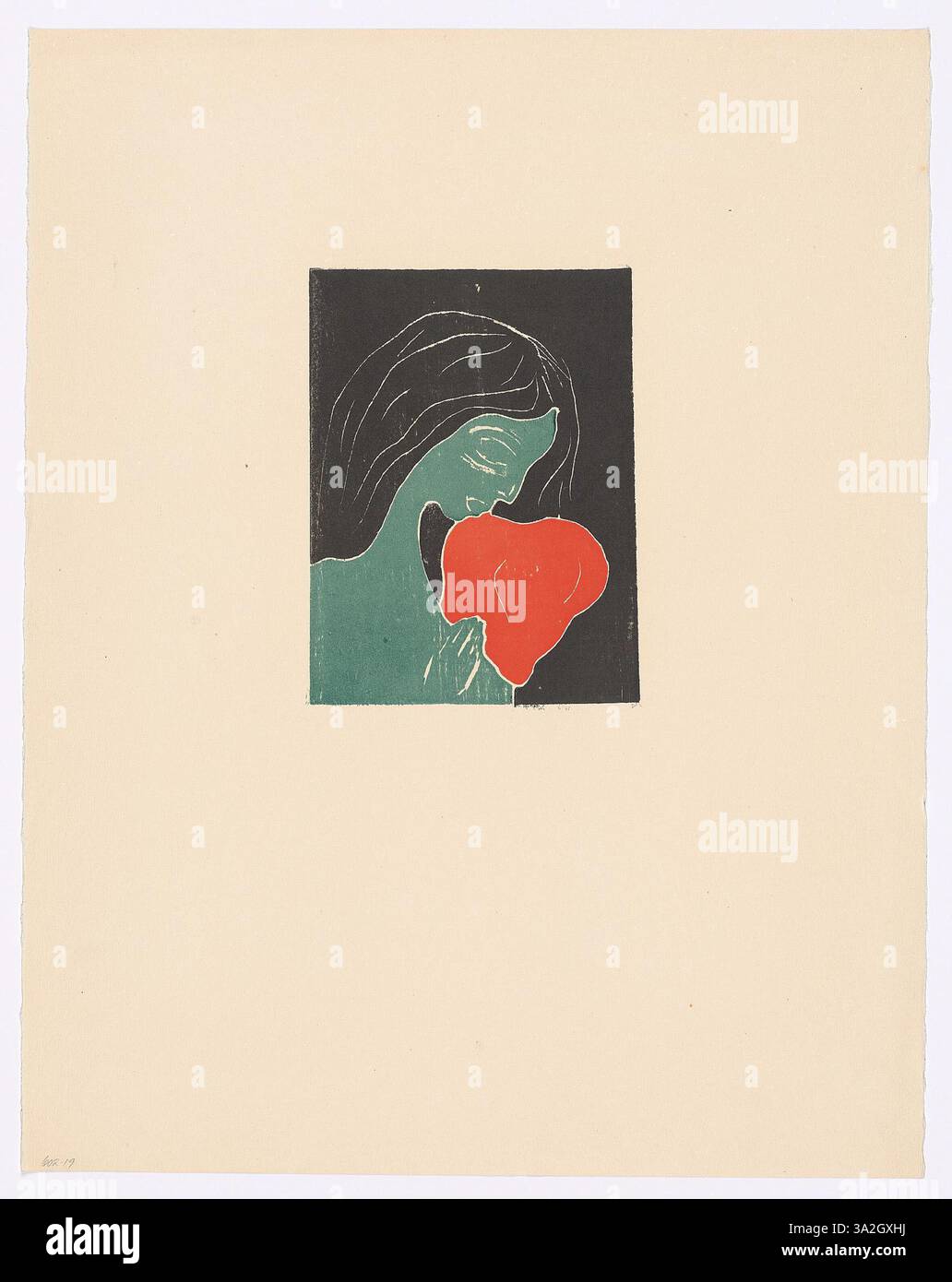 'The Heart' by Edvard Munch depicts a figure holding a heart ...