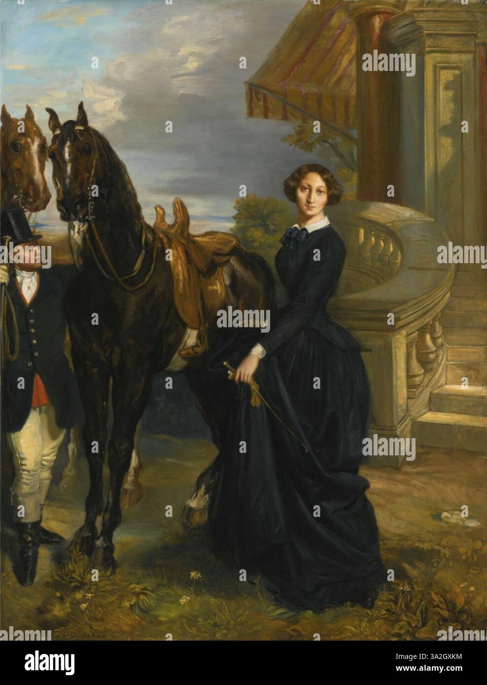 This cropped version of 'Portrait of Comte Oscar de Ranchicourt Leaving ...