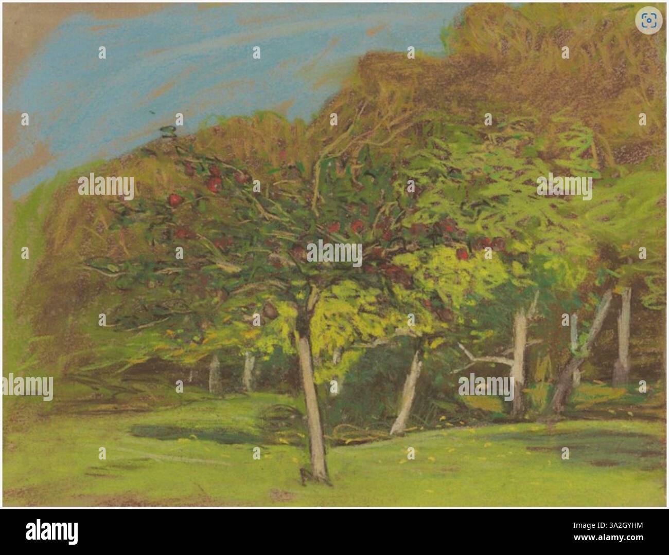 Claude Monet’s 'Arbres fruitiers' (Fruit Trees) is a pastel work from ...