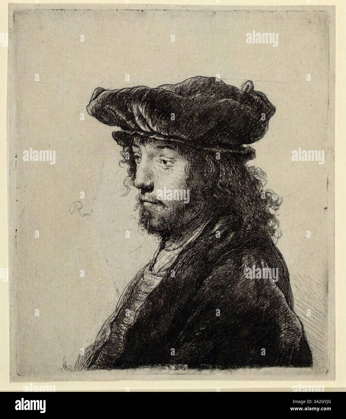 Rembrandt’s portrait highlights his mastery of chiaroscuro, using light ...