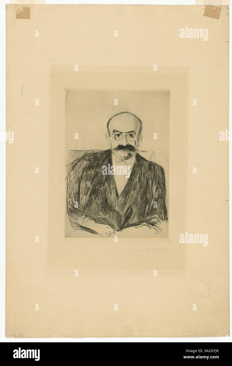 This 1939 portrait by Edvard Munch presents Dr. Max Asch with a focused ...