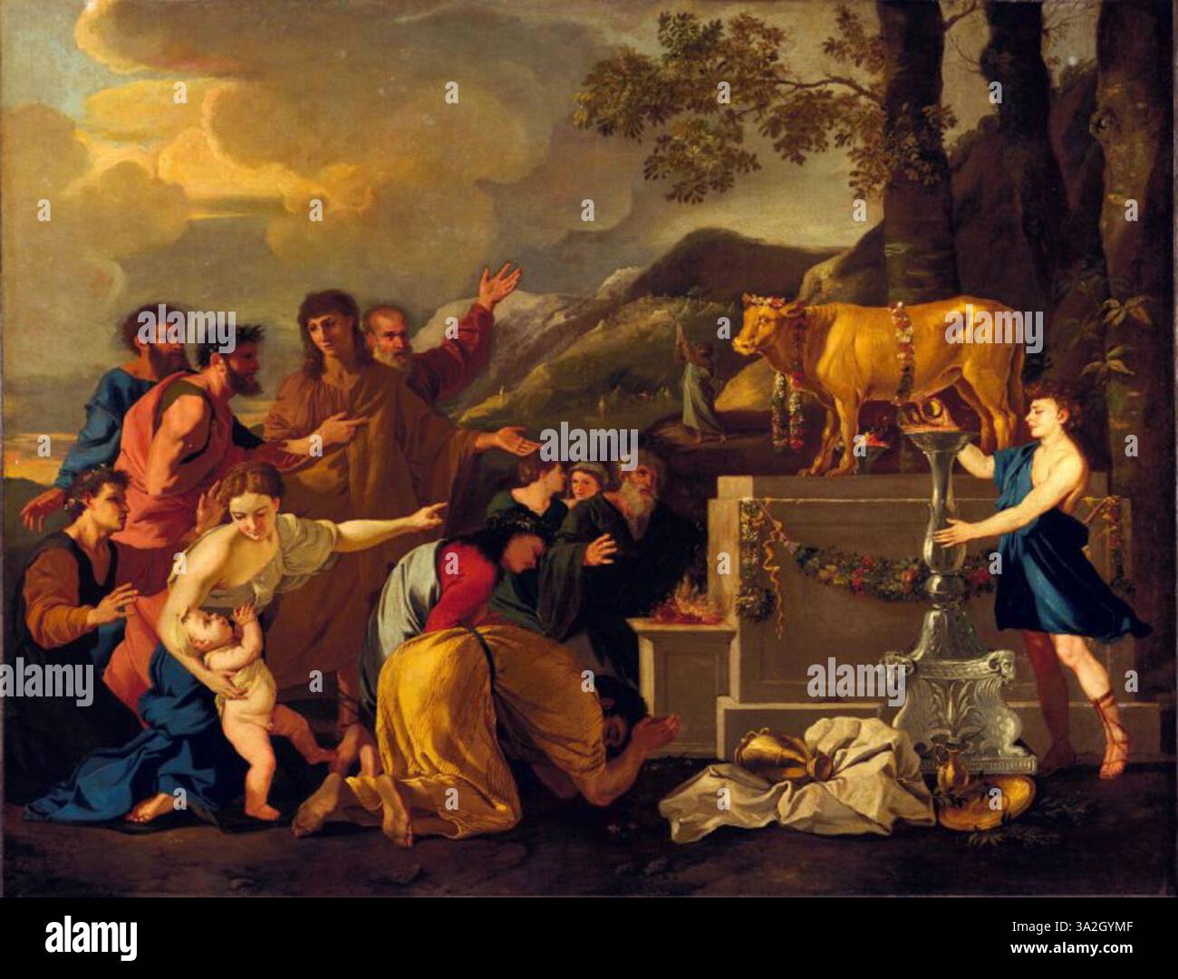 This painting illustrates the biblical scene where the Israelites ...