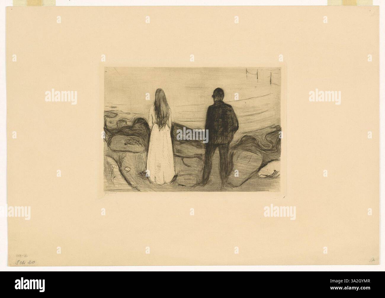 'Two Human Beings. The Lonely Ones' by Edvard Munch illustrates two ...