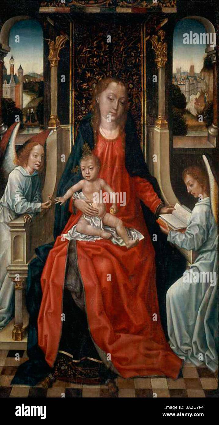 This altarpiece by the Master of the St. Ursula Legend shows the ...