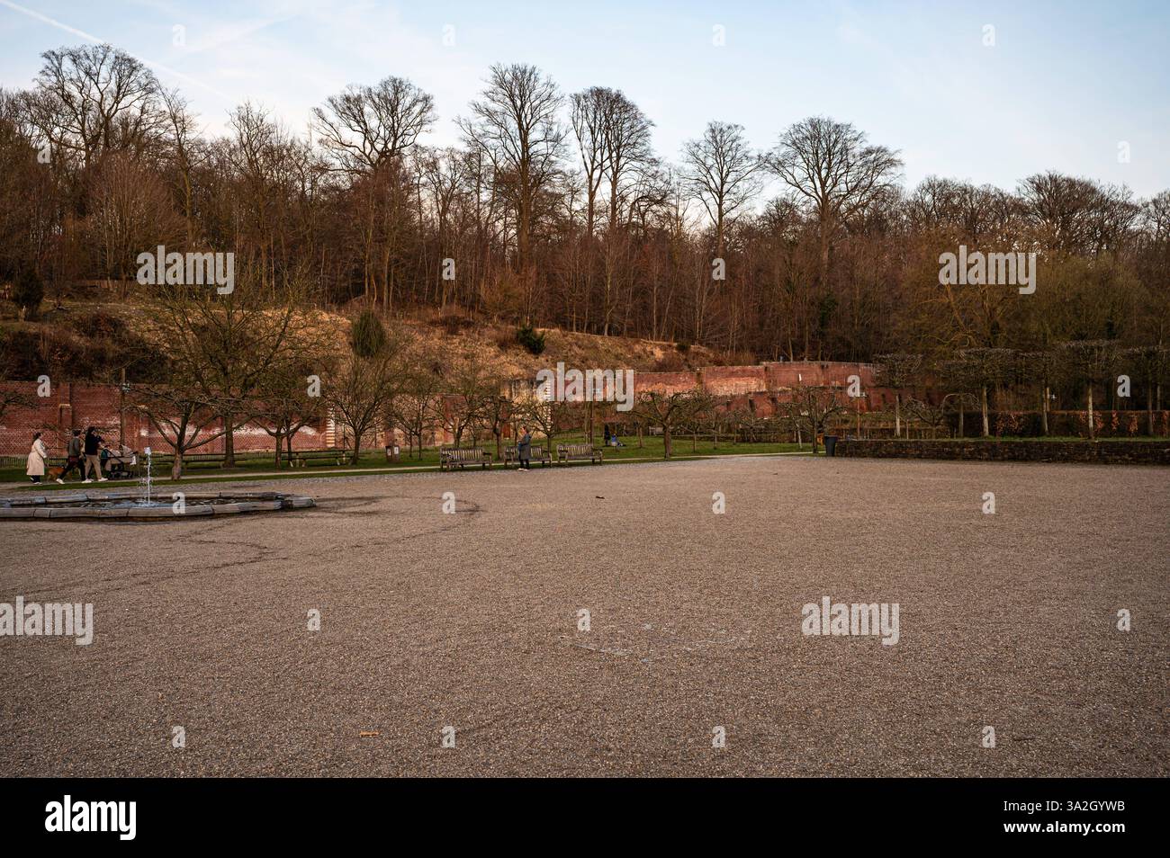 Colorful gravel inner court of Rouge Cloitre or Rood Klooster in ...