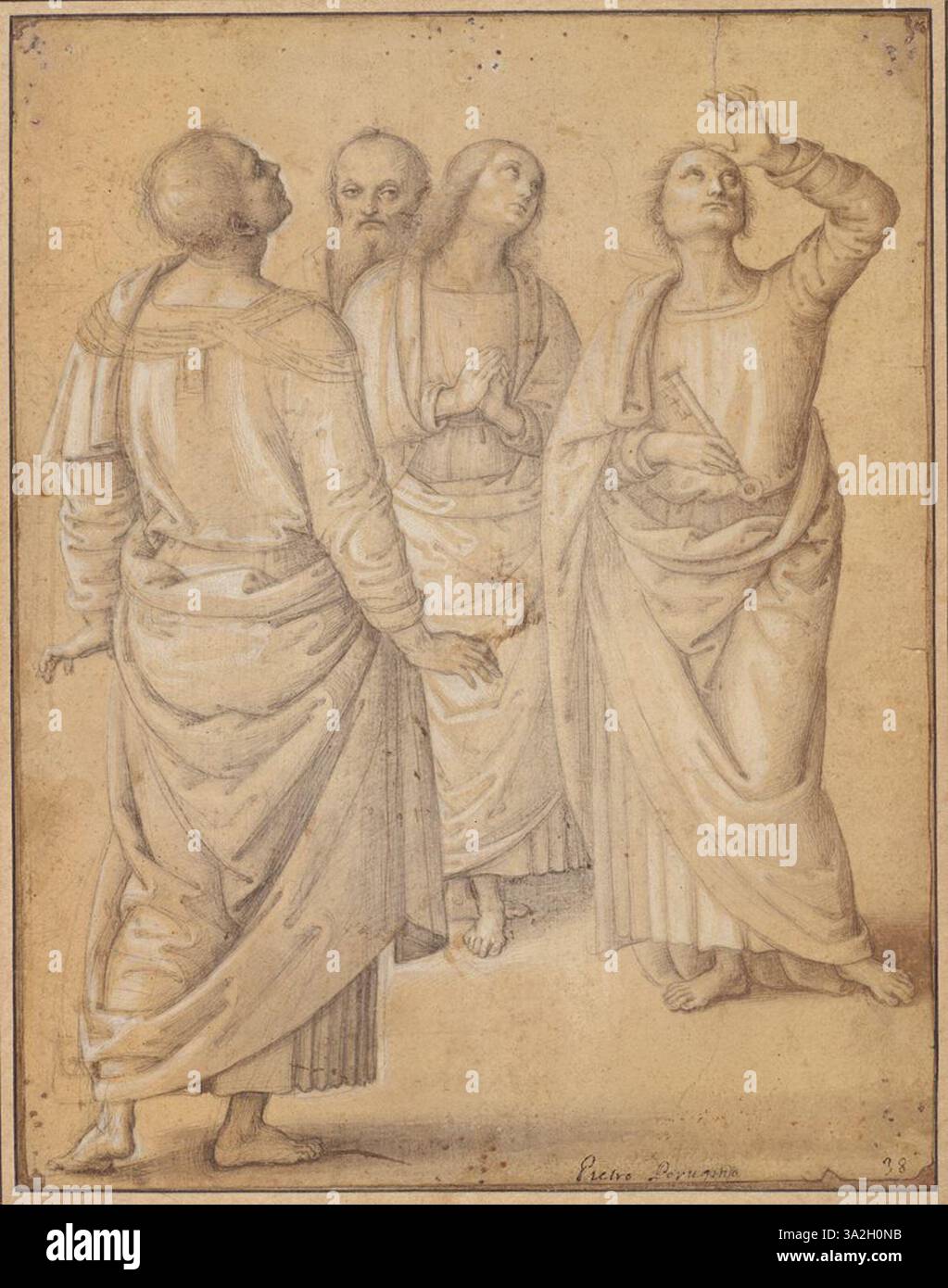 This work by Perugino shows four apostles standing in a harmonious ...