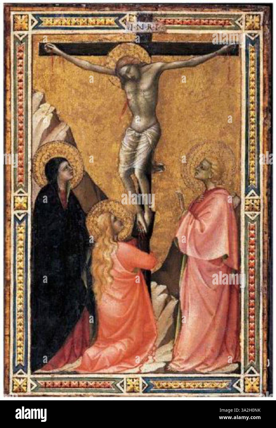 Lorenzo Monaco’s ‘Christ on the Cross’ portrays Christ crucified between the Virgin Mary and ...