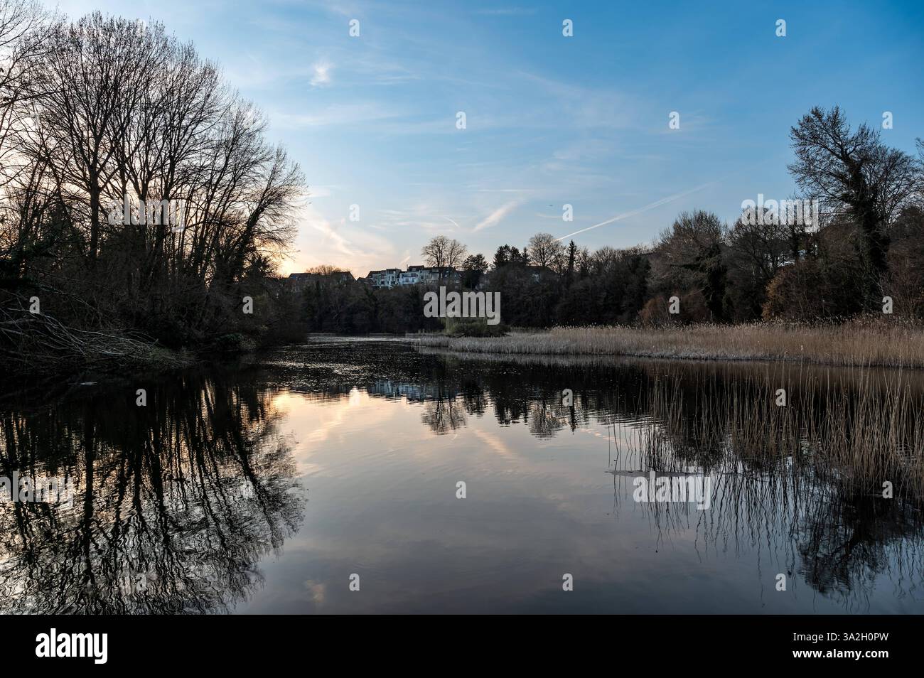 Sunset with reflections at the Rouge Cloitre - Rood Klooster site in ...