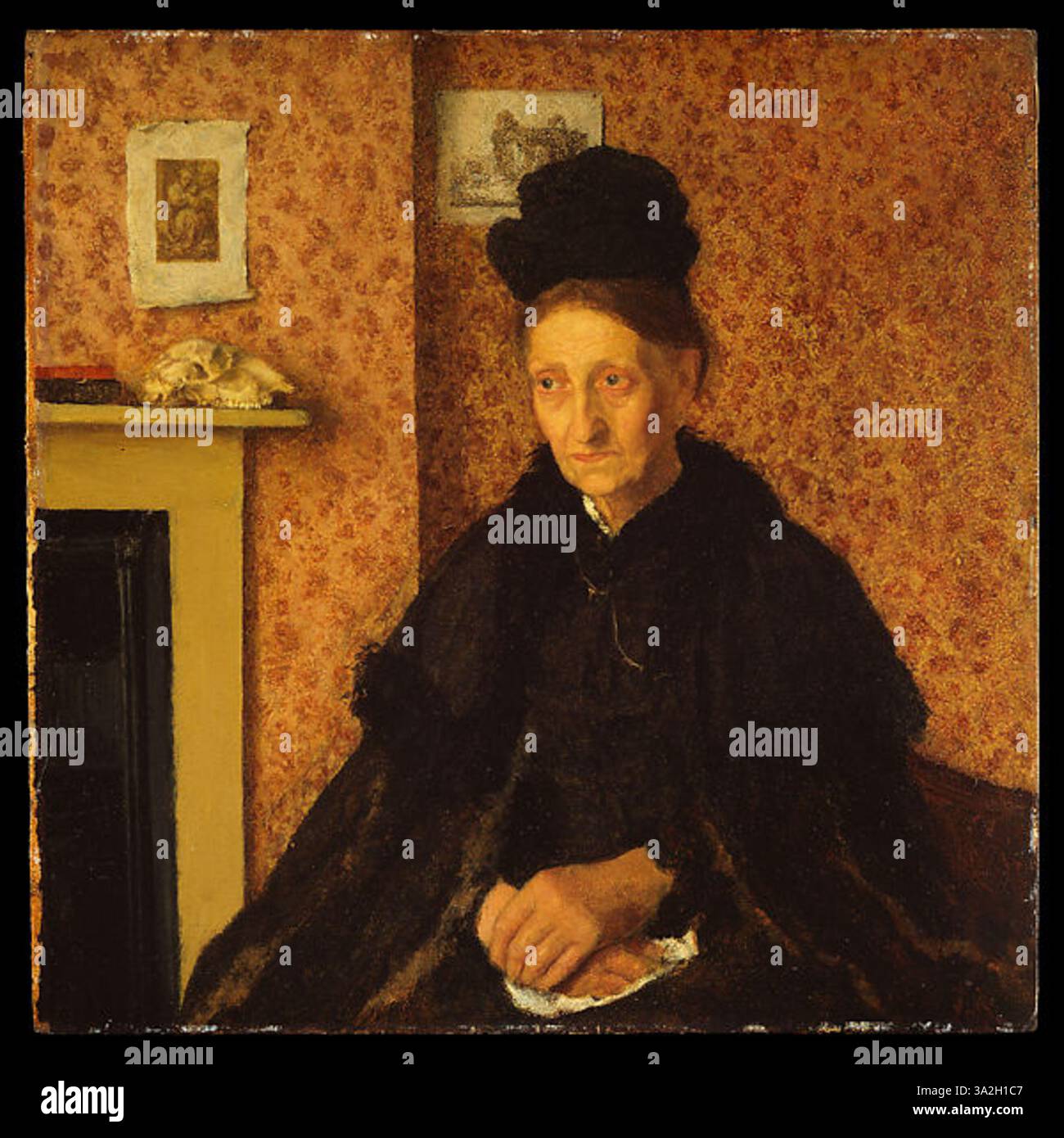 A portrait of Mrs. Atkinson by Gwen John, capturing her calm demeanor ...
