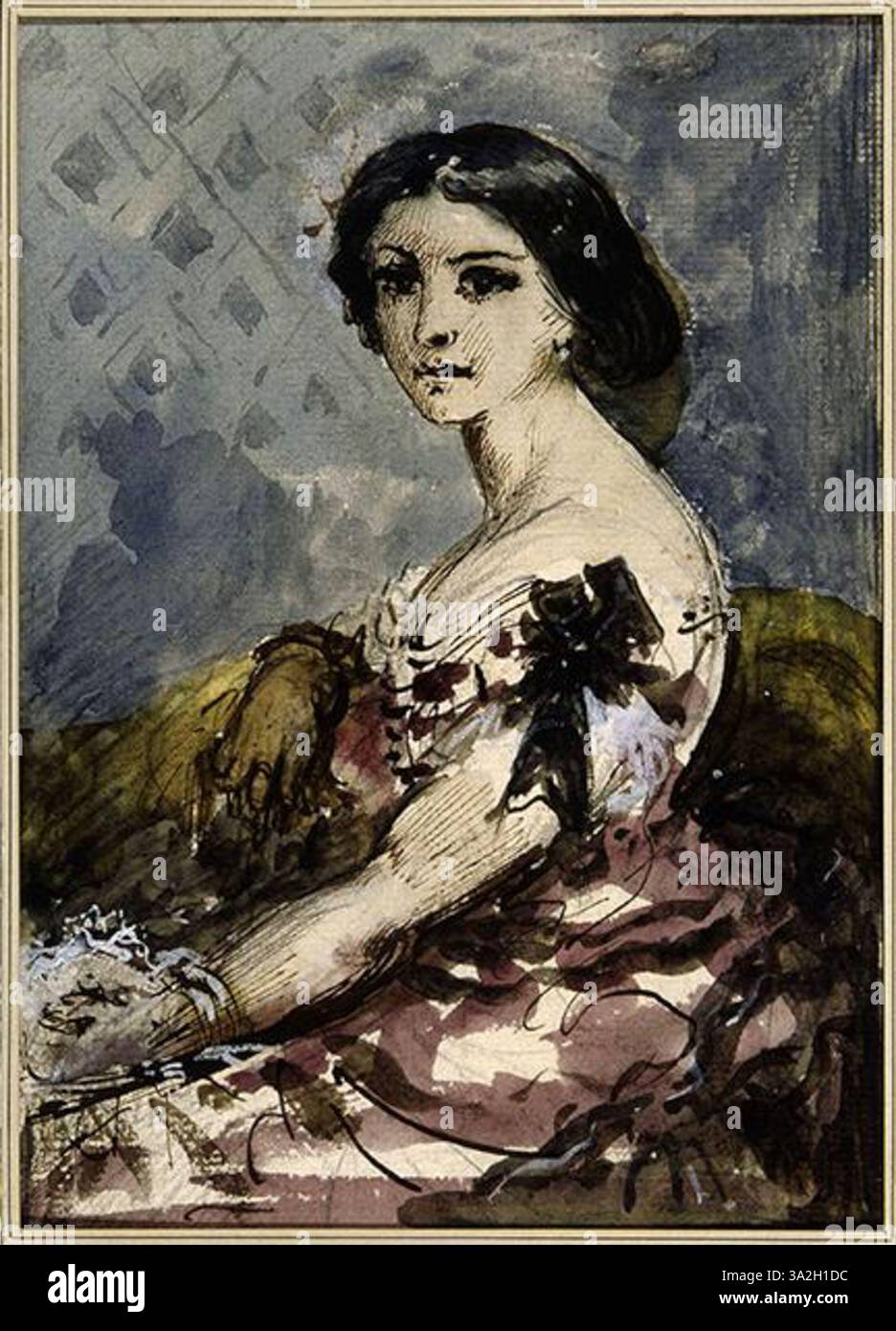 'Portrait de femme' by Gustave Moreau captures a female figure in a ...