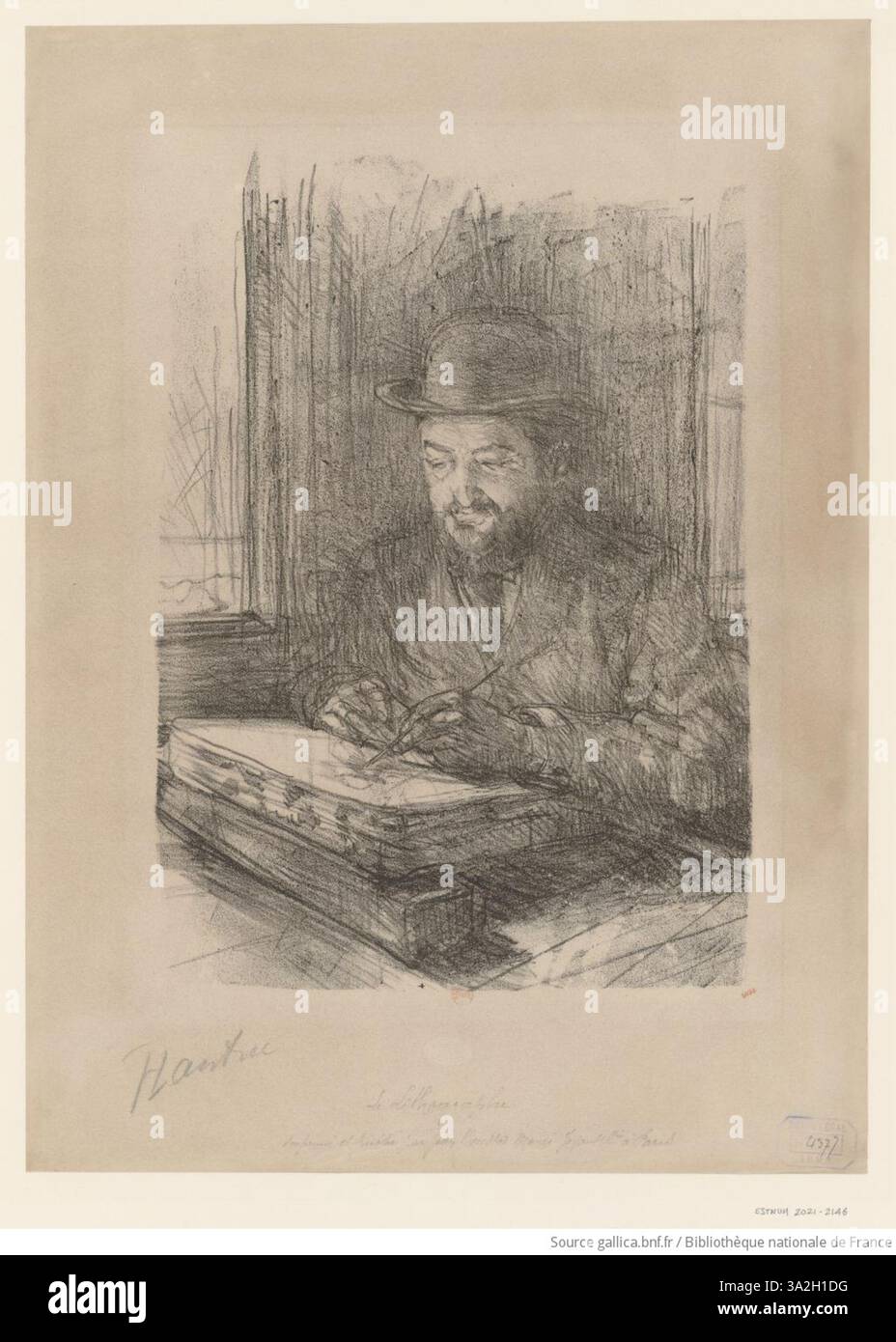 In this lithograph, Toulouse-Lautrec portrays Adolphe Albert, a ...