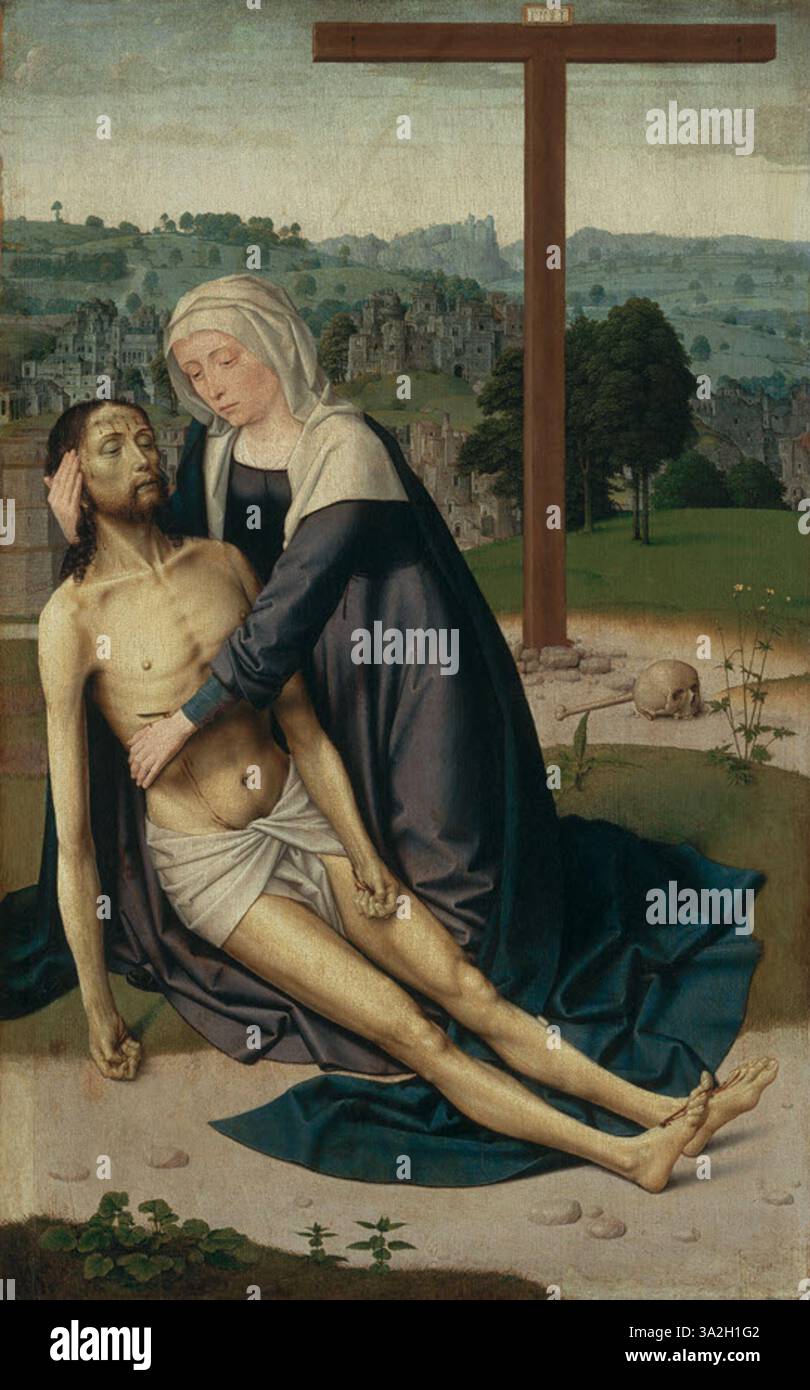 'Die Beweinung Christi' (The Mourning of Christ) by Gerard David, painted between 1480-85 ...