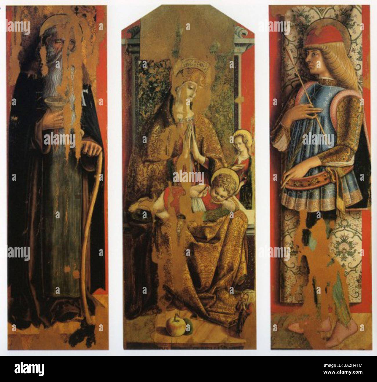 In this work, Carlo Crivelli depicts the Madonna and Child with Saints ...