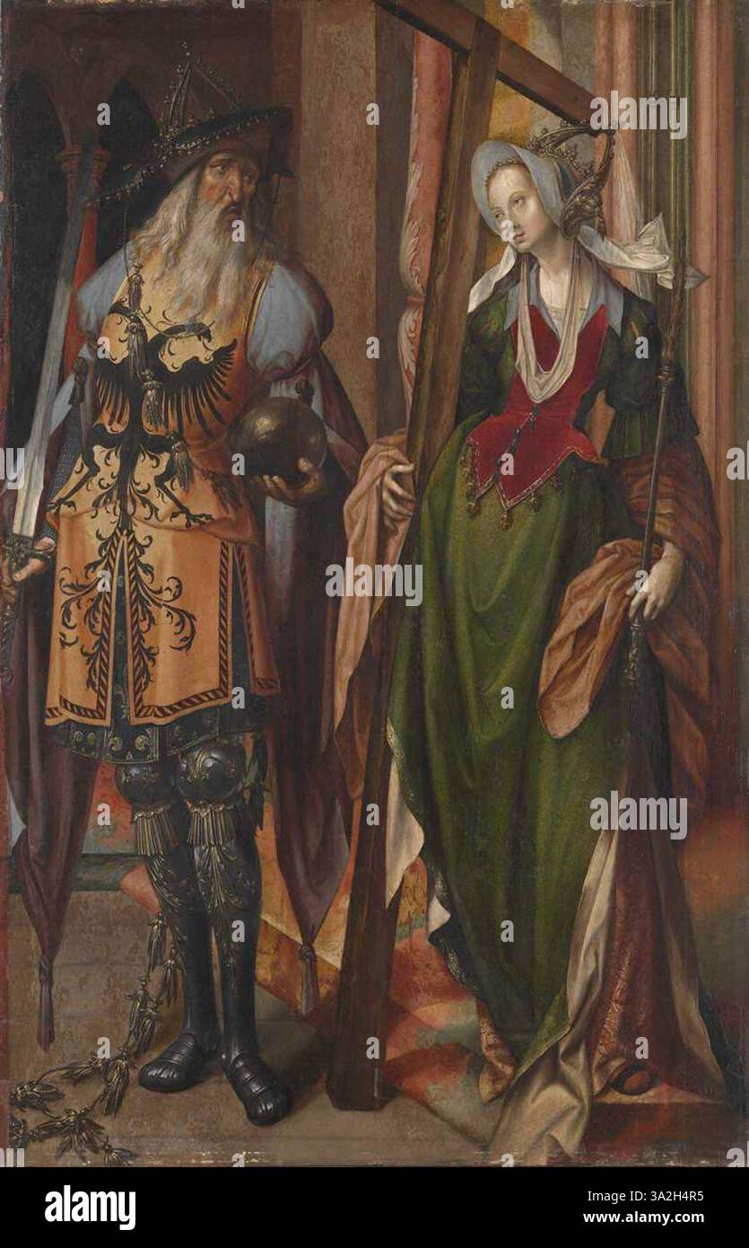 Kaiser Konstantin und die hl. Helena, painted by Cornelis Engebrechtsz ...