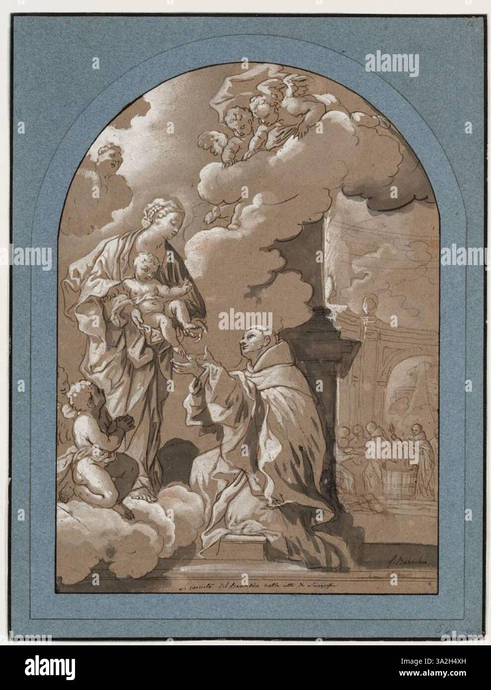 This artwork by Antonio Balestra depicts the vision of Saint Anthony of ...