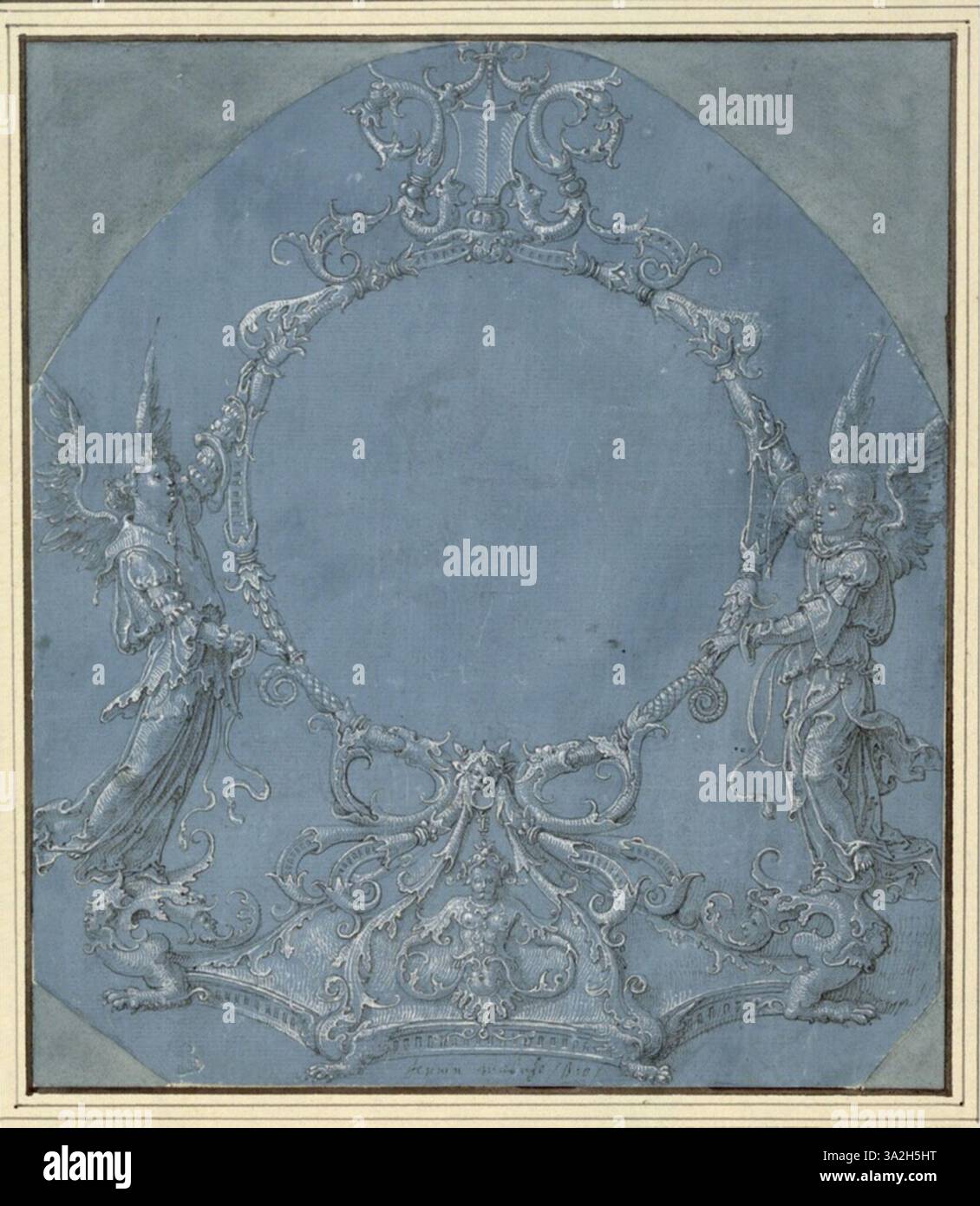 This draft by Jan Gossaert shows a design for an ostensorium, a vessel ...