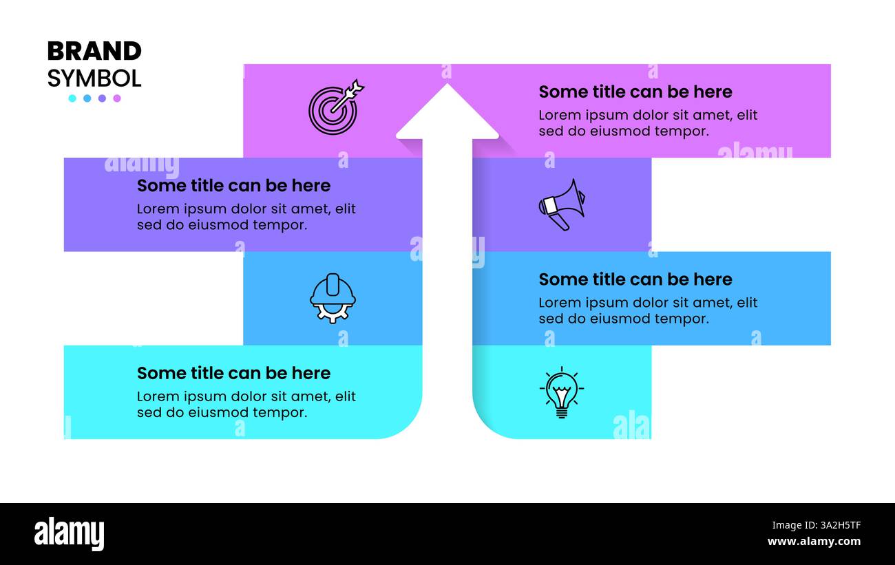 Infographic template with icons and 4 options or steps. Arrow. Can be ...
