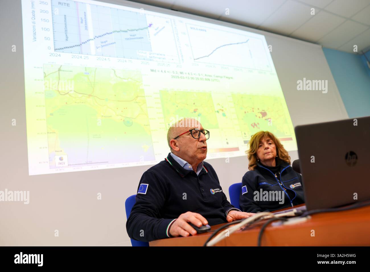 Napoli, Italia. 13th Mar, 2025. Naples, 13-03-2025 earthquake at Campi ...