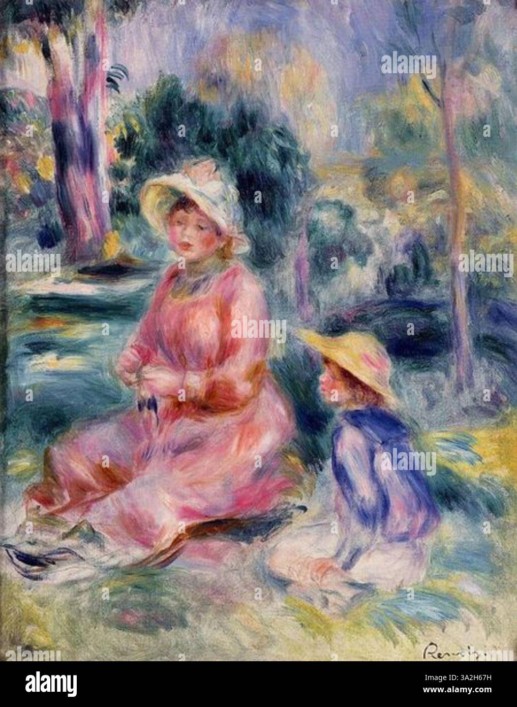 Renoir’s portrait of himself with his son Pierre demonstrates the ...