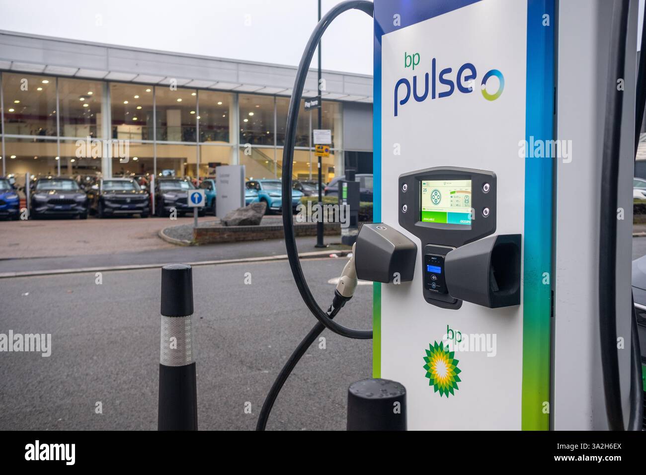 LONDON- FEBRUARY 10, 2025: BP Pulse charging station on roadside in ...