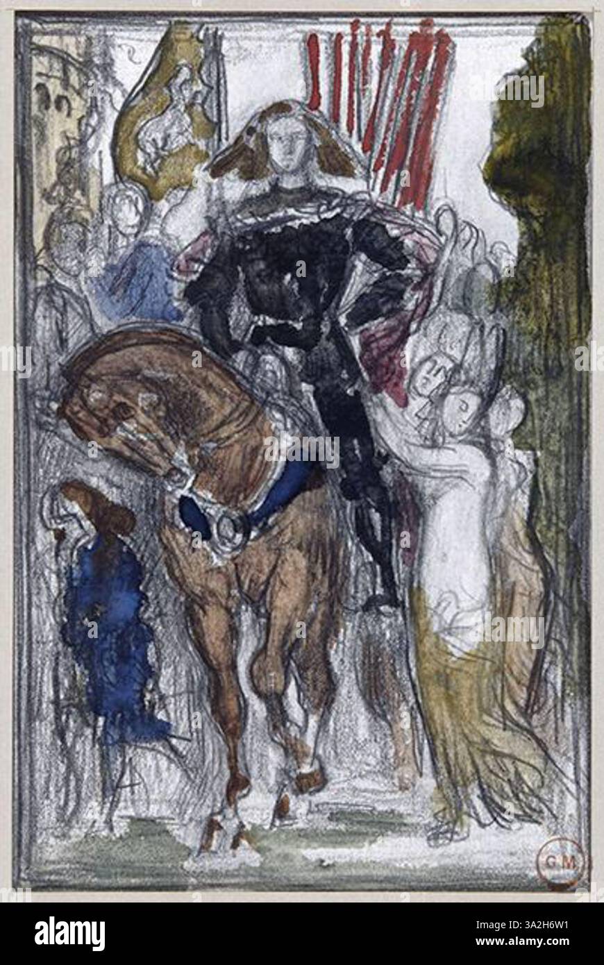 'Reître et captives' by Gustave Moreau depicts a historical scene of a ...