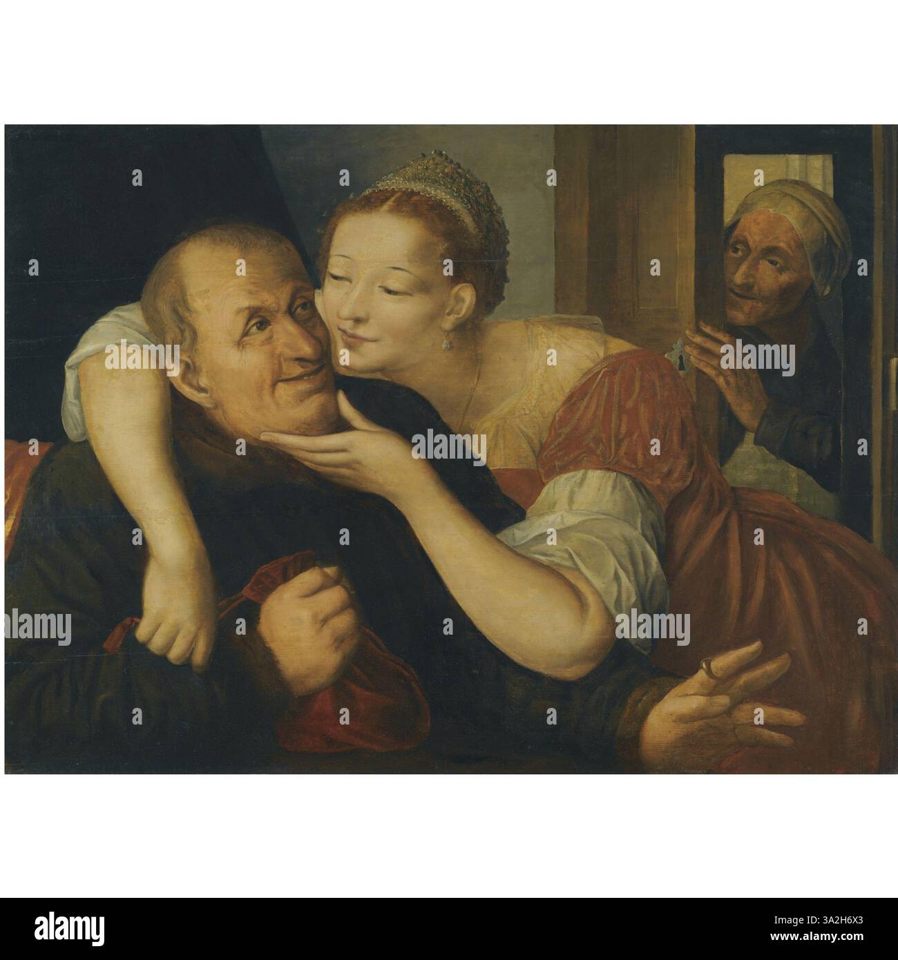 This work from the studio of Jan Massys presents an allegory of ...