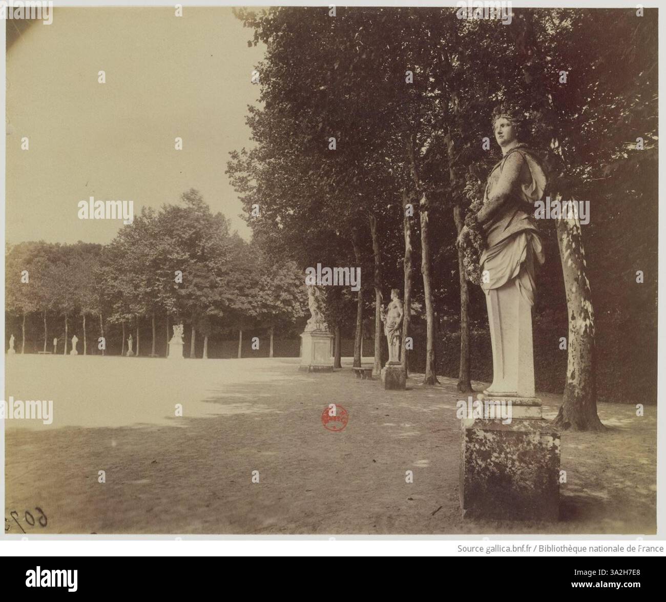 A photograph by Eugène Atget capturing the grandeur of the Versailles ...