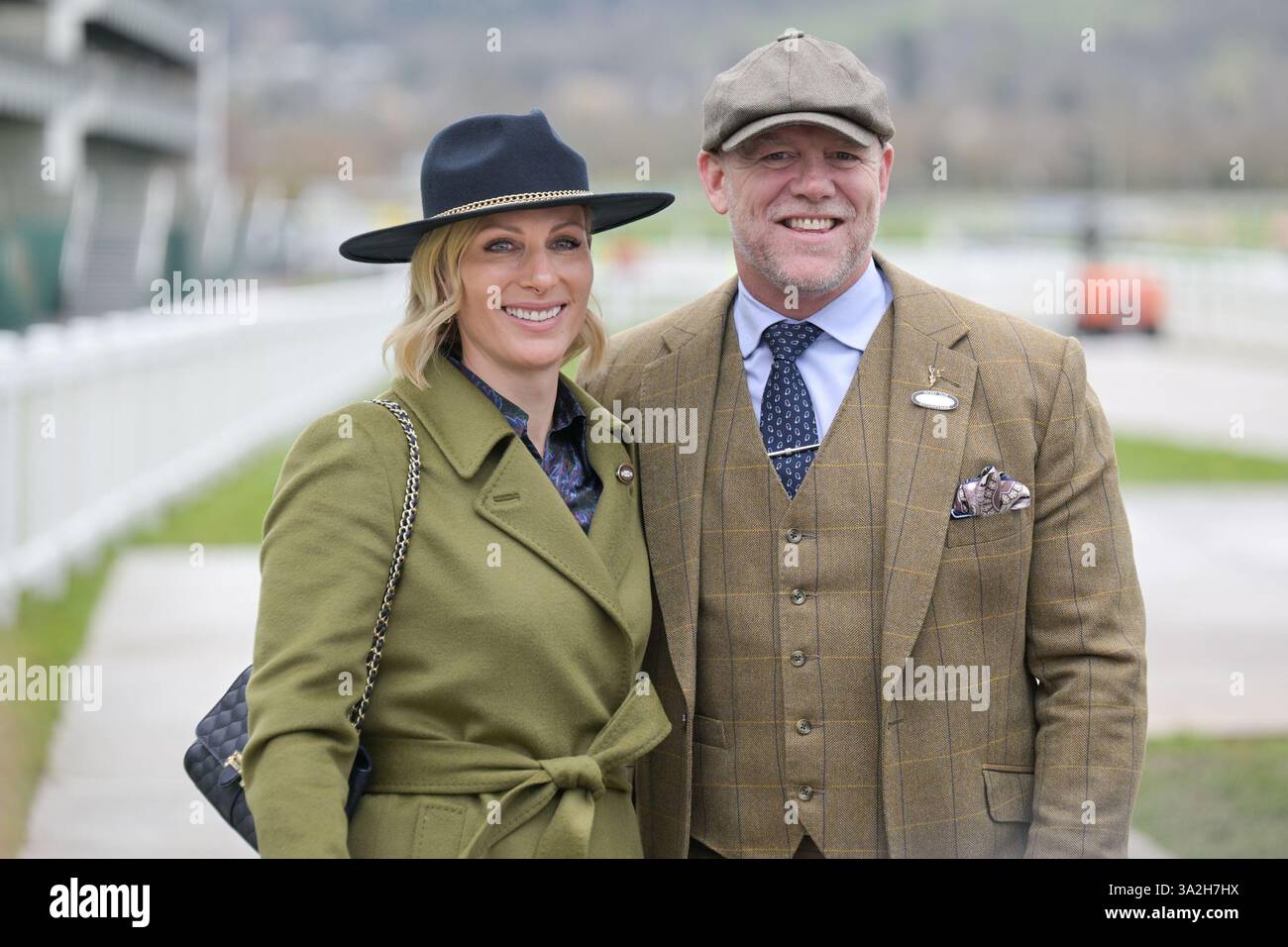 Zara and Mike Tindall arriving at the Cheltenham Festival 2025 at ...