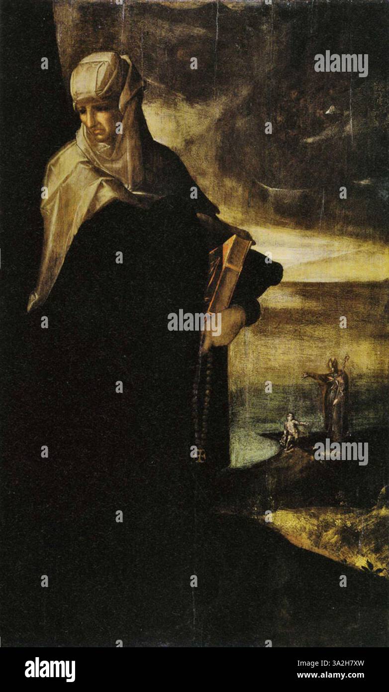This painting by Bartholomeus Spranger depicts Saint Monica, the mother ...