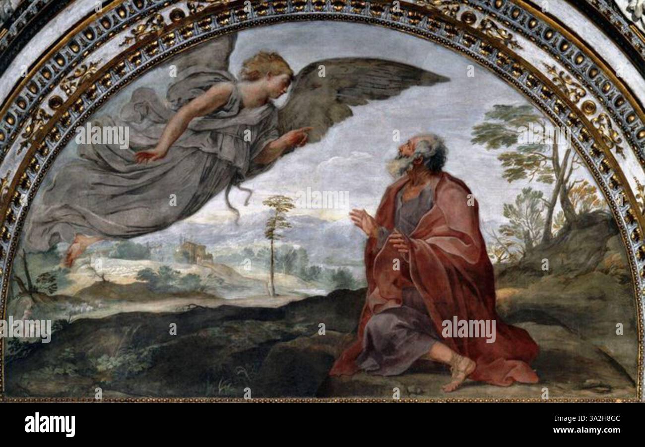 A piece by Guido Reni, known for its detailed Baroque style, showcasing ...