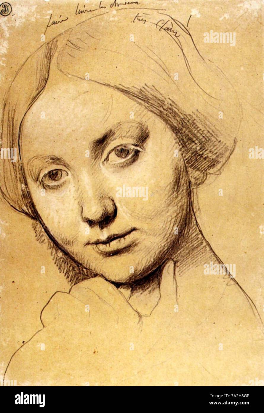 Ingres’ study for the portrait of Vicomtesse d'Hausonville, born Louise ...