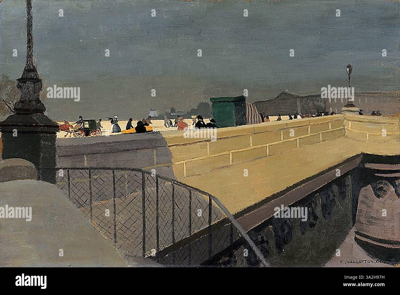 'Le Pont-Neuf' depicts the iconic Parisian bridge with a focus on ...