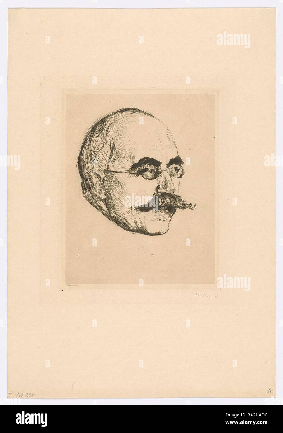 This 1915 portrait by Edvard Munch depicts Gustav Schiefler with an ...