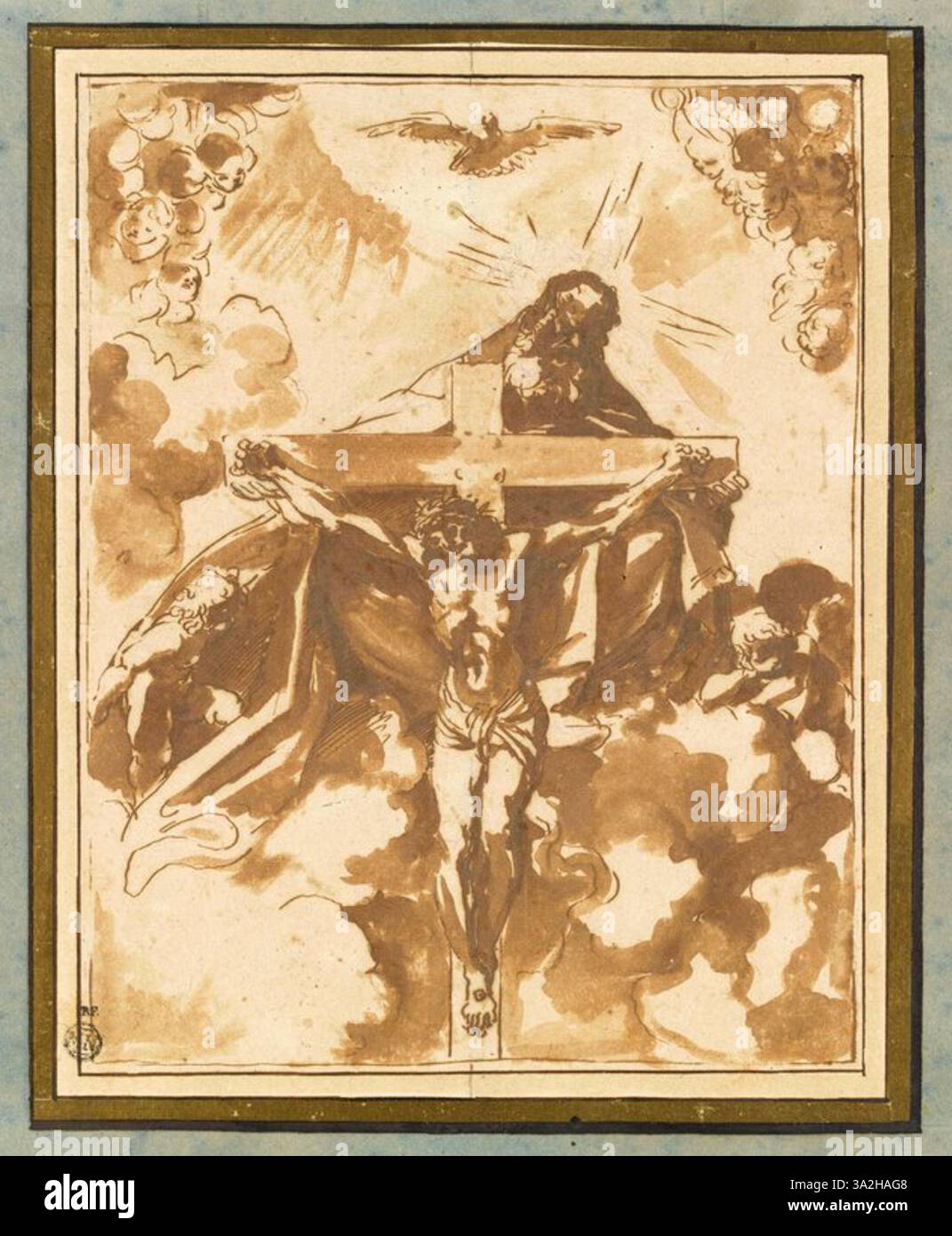 A depiction of the Christian Holy Trinity by Guido Reni, showing the ...