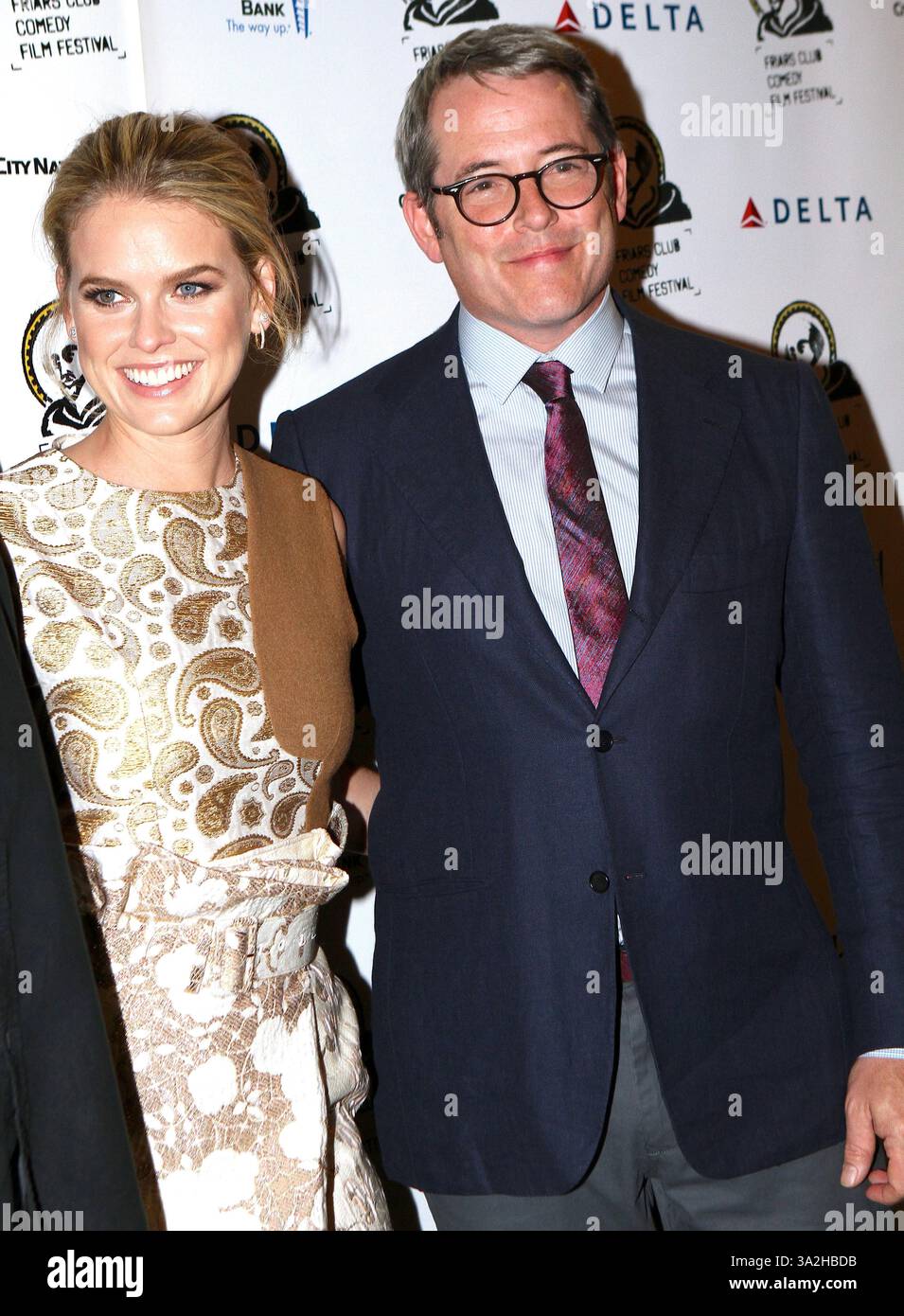 Alice Eve and Matthew Broderick at The Friars Club presents an evening ...