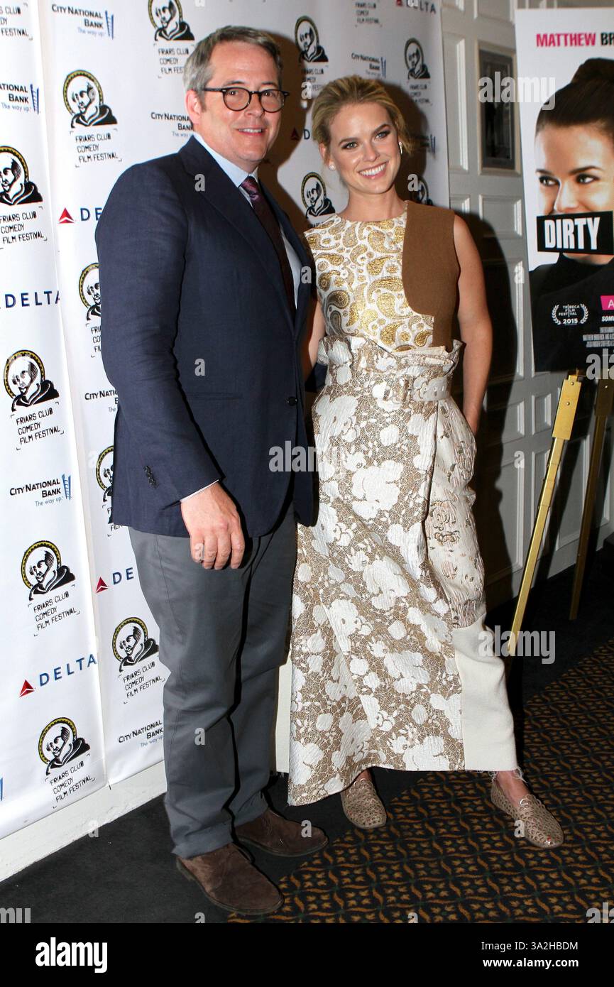 Alice Eve and Matthew Broderick at The Friars Club presents an evening ...
