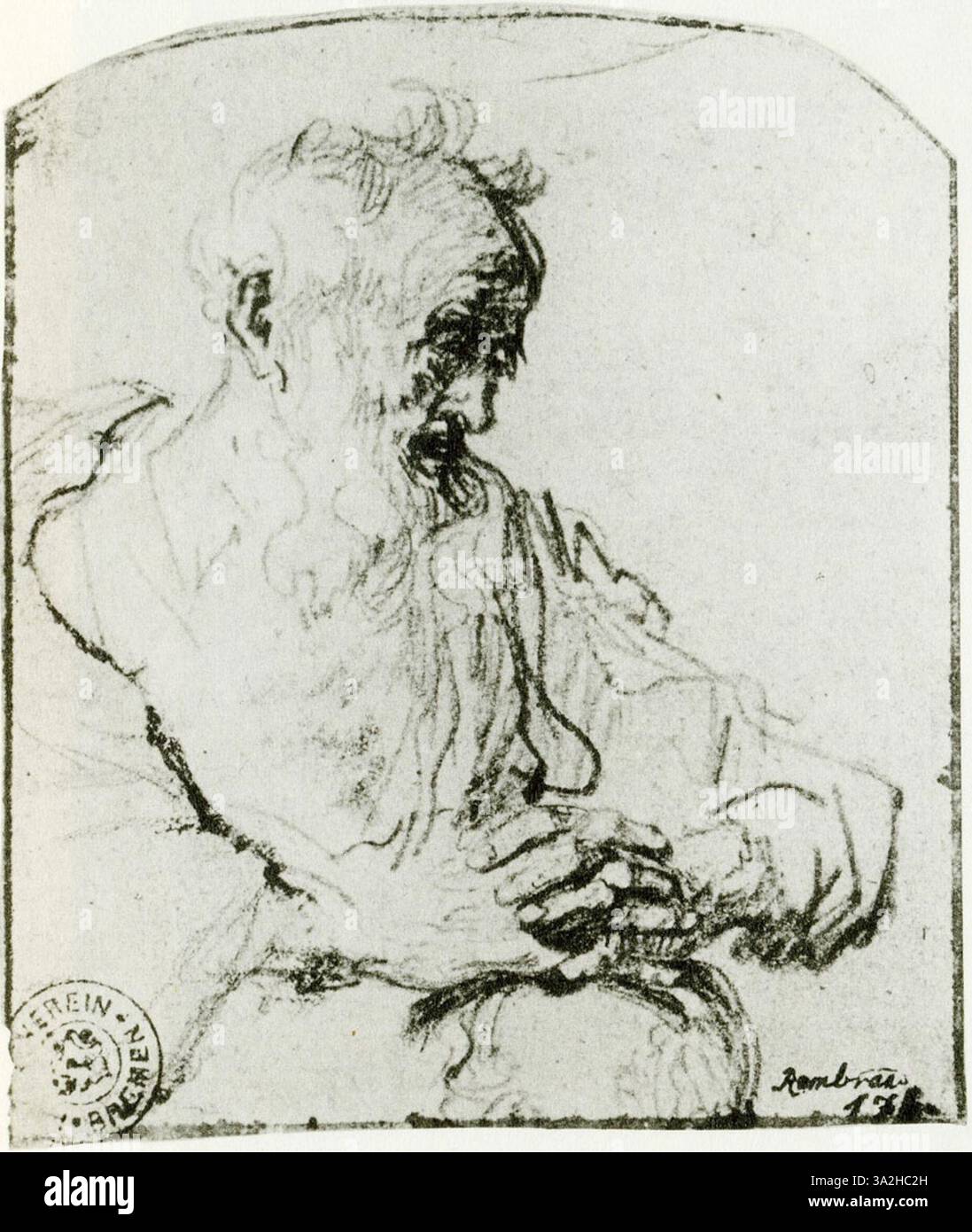 'Benesch 0019' by Rembrandt captures a powerful portrait with masterful ...