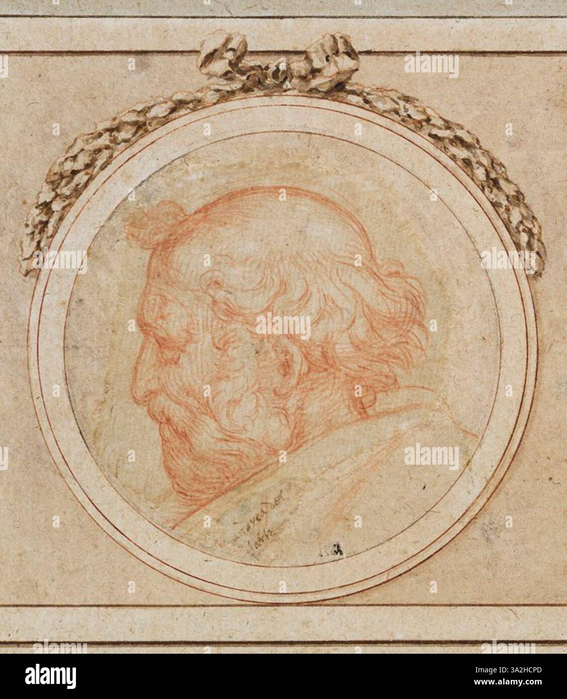 This drawing by Fra Bartolomeo depicts Zacharias in profile, facing ...